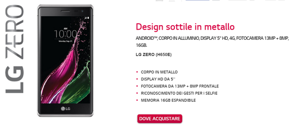 LG 클래스, 이탈리아서 'LG 제로(Zero)'로 다시 태어났다